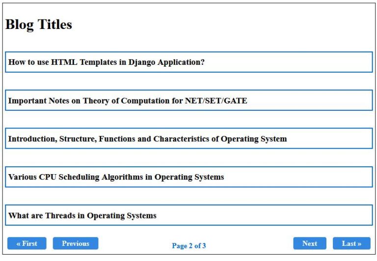How To Use Pagination In Django Application