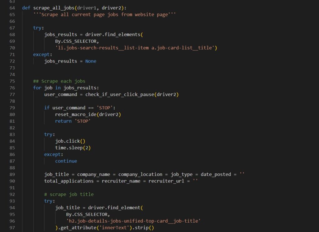 LinkedIn Job Data Scraping with Python & Selenium
